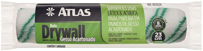 ROLO DRYWALL 23CMx8MM ATLAS - Elétrica Takei