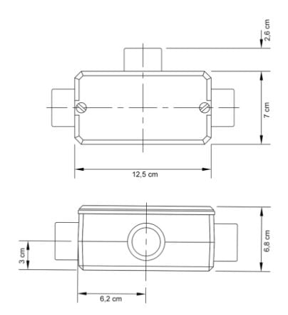 CONDULETE T 1.1/4 SEM ROSCA COM TAMPA TRAMONTINA - Elétrica Takei